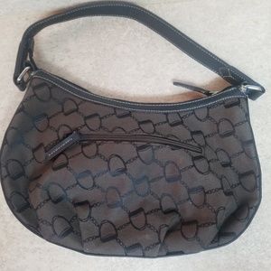 Chaps | Bags | Chaps Purse Handbag Black Brown Boho Hobo | Poshmark